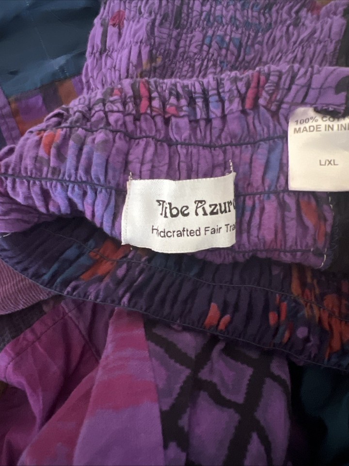 Tribe Azure Hippie Boho Pants Size L/XL Harem Pants/ Jumpsuit | eBay