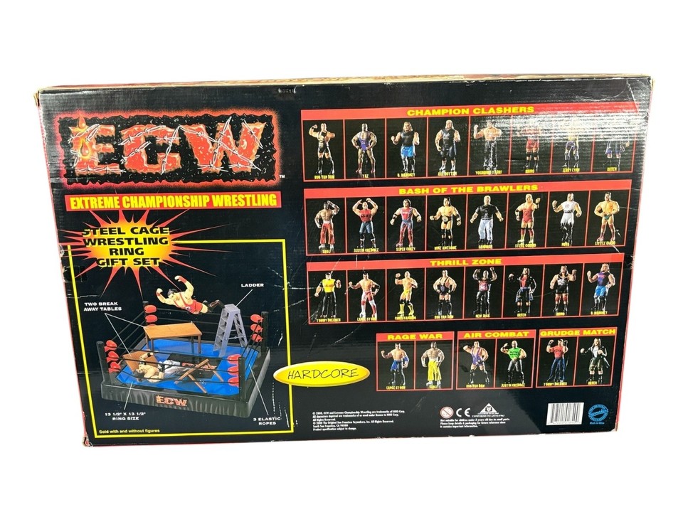 rare ECW Ultimate Ring and Cage Gift Set New in box RVD Sabu toymakers ...
