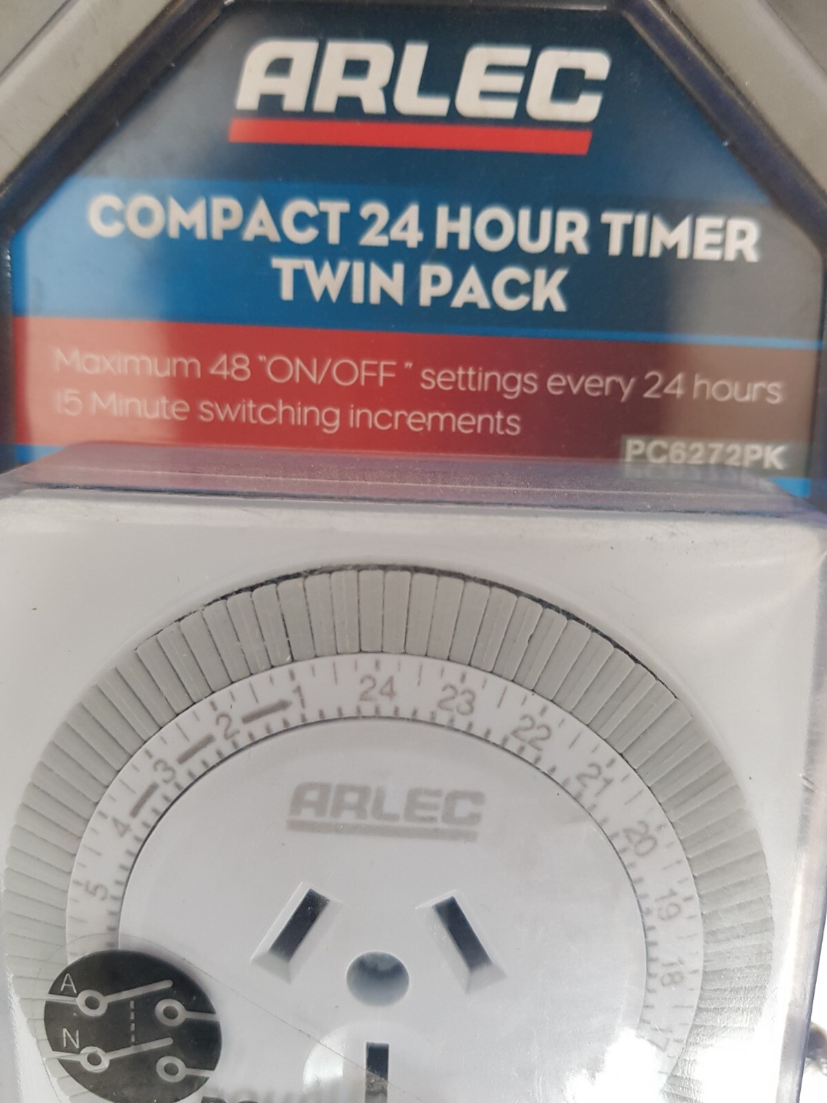 Arlec Compact 24 Hour Timer Twin Pack Controlling Appliances Double