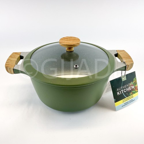 Authentic kitchen Non-Stick 8 inches 2.7-qt Small Stock Pot Casserole ...