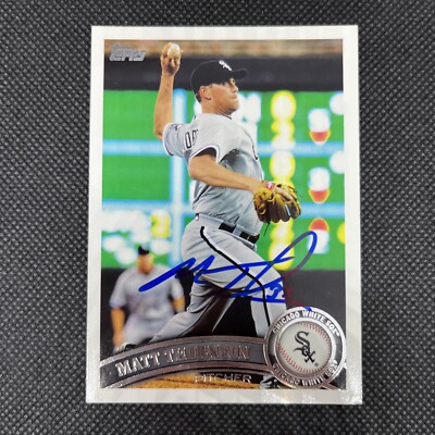 Matt Thornton Chicago White Sox Signed Auto 2011 Topps Card #CWS8 ~ COA ...