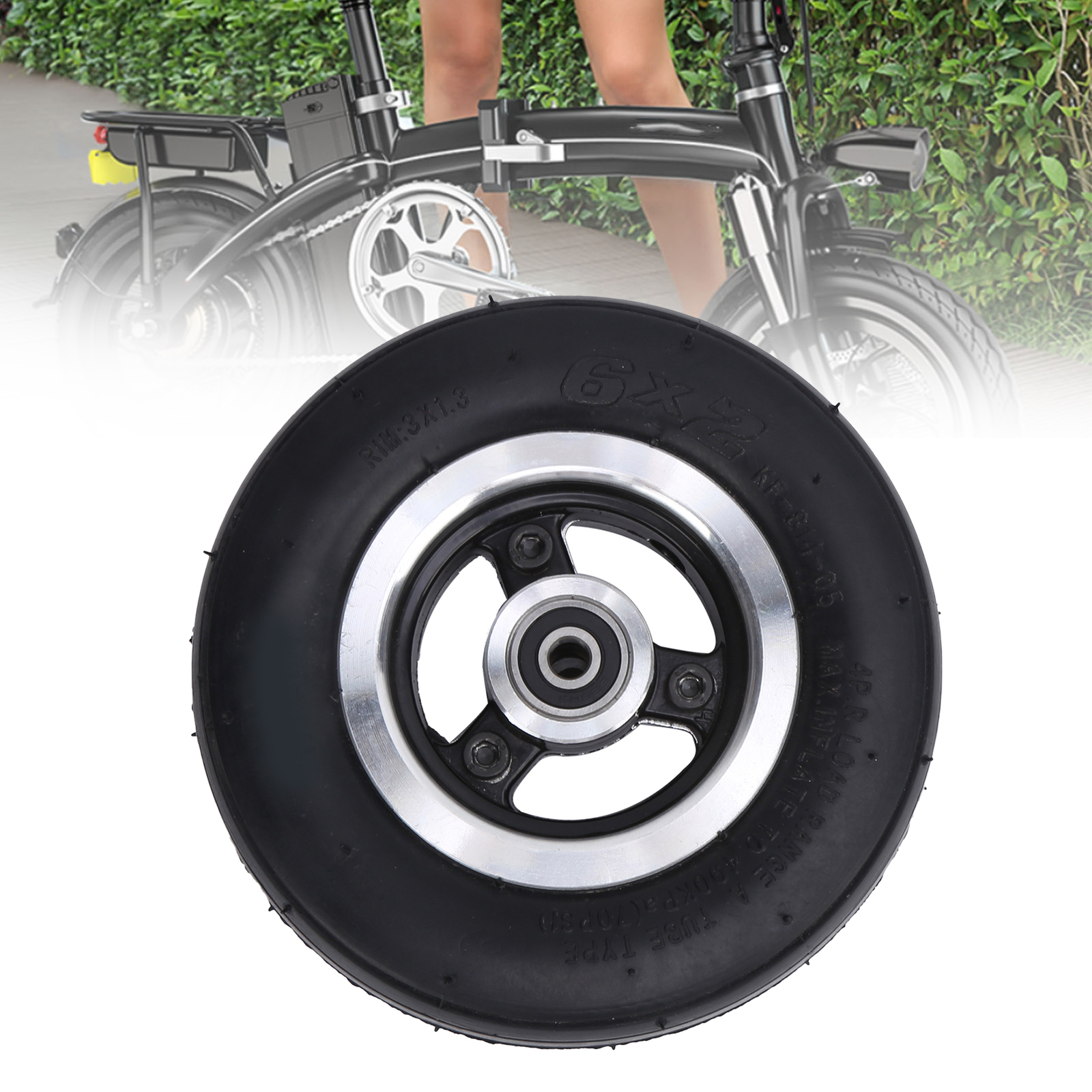 6 Inch Solid Tire 6 X 2 Wheel Rim And Tires Set With Alloy Rims For ...