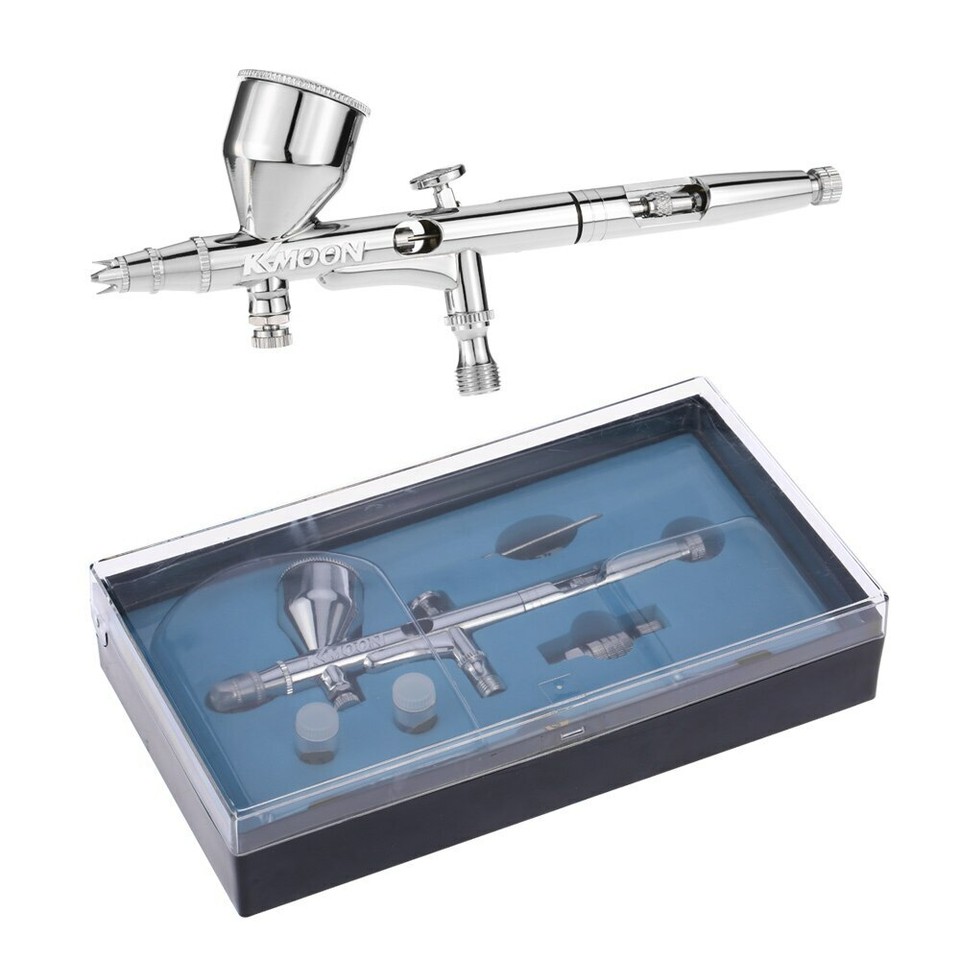 Dual-Action Airbrush Kit Set for Art Craft Paint Hobby Model Body Nail ...