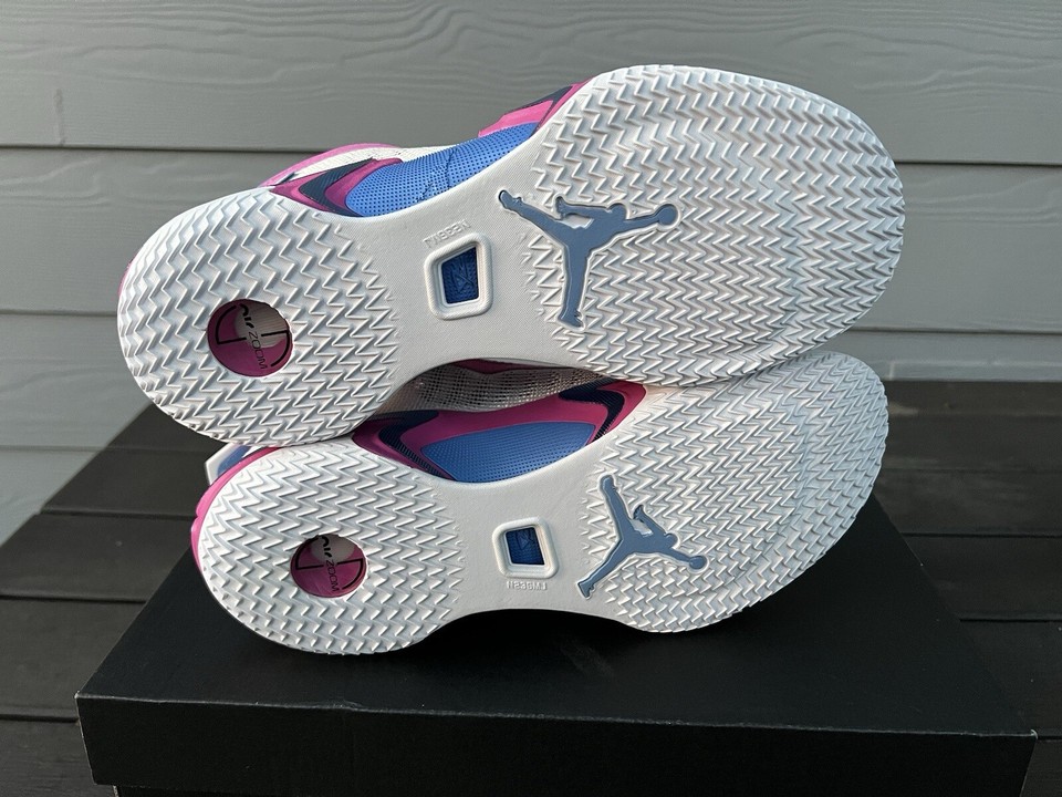 Size 8.5 Air Jordan 36 UNC PE Breast Cancer | eBay