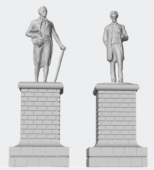 O Scale 1:48 3-D Printed Historical Statues Scenery | eBay
