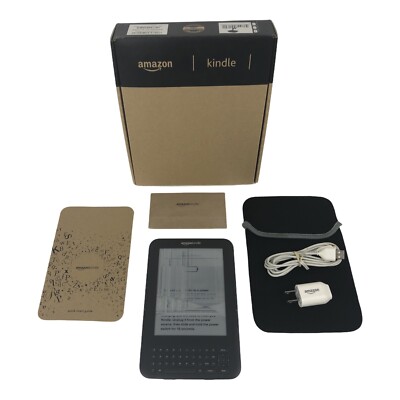Amazon Kindle (3rd Generation) D00901, WiFi, 6in, eReader (FOR PARTS ...