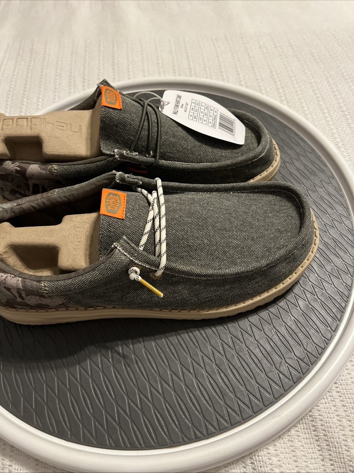 Hey Dude Wally Funk Hunt Camo Olive Size 12 | eBay