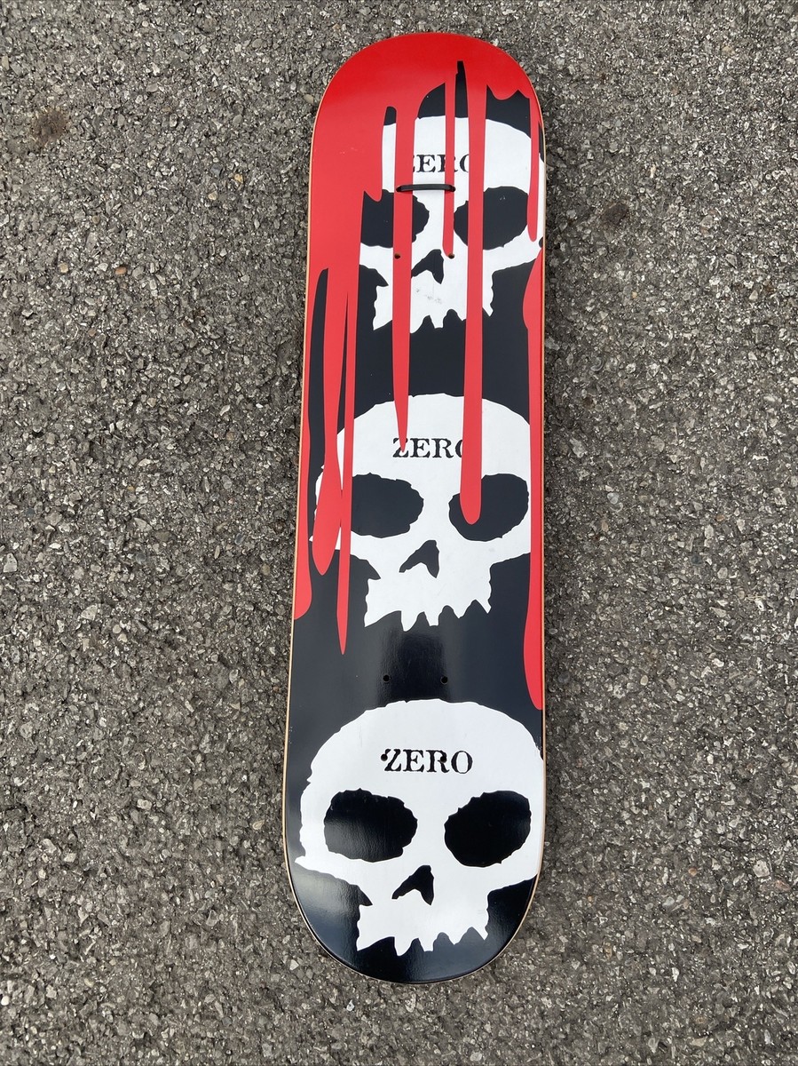 Zero Skateboards Wallpaper Zero Skateboard Deck 8.0 3 Skulls Bloody