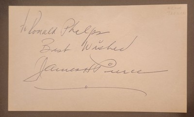 JAMES H. PIERCE Autographed Signed 3x5 Actor TARZAN Died-1983 | eBay