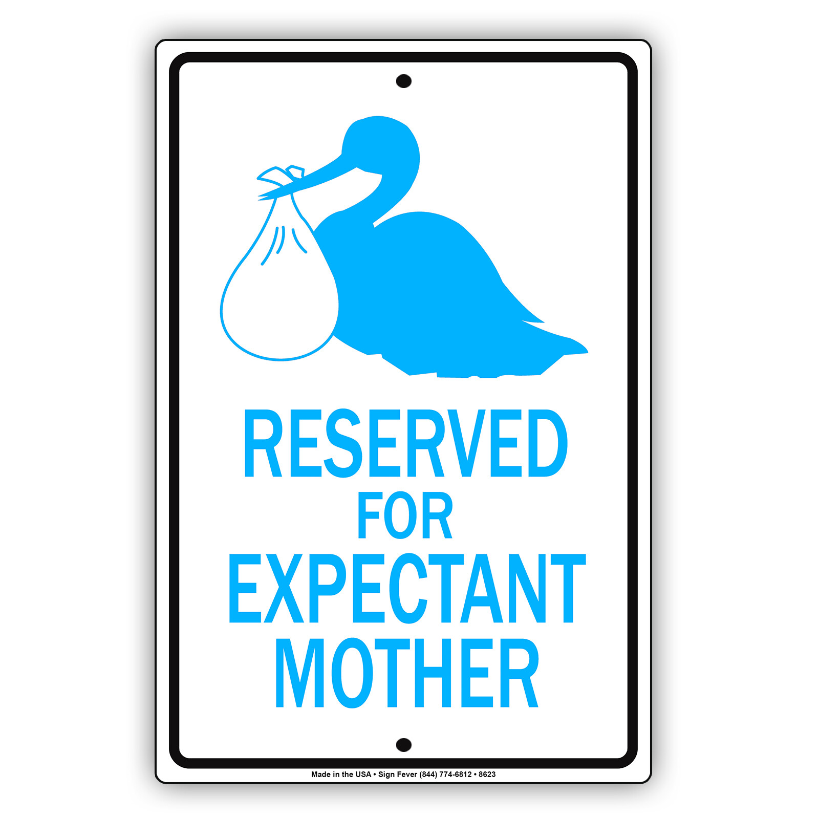 Reserved For Expectant Mother Stork Parking Novelty Decor Aluminum ...