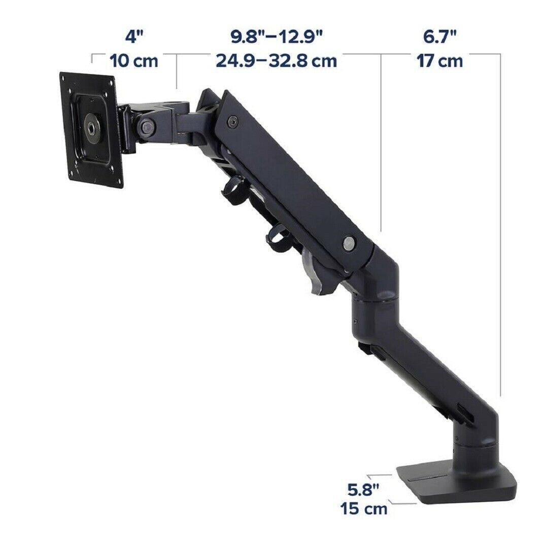 Ergotron HX Desk Curved Monitor Arm Mount with HD Pivot - Black 45-647 ...