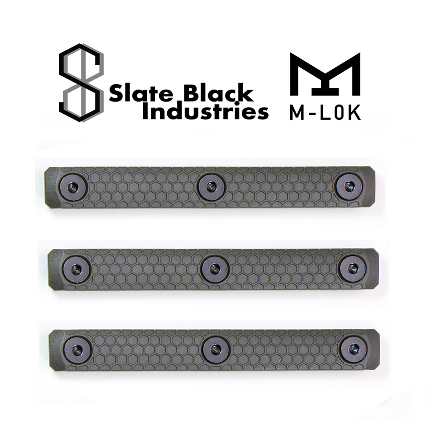 M-LOK rail cover grip panels - 3-pack (OD Green / 3-slot) For MLOK ...