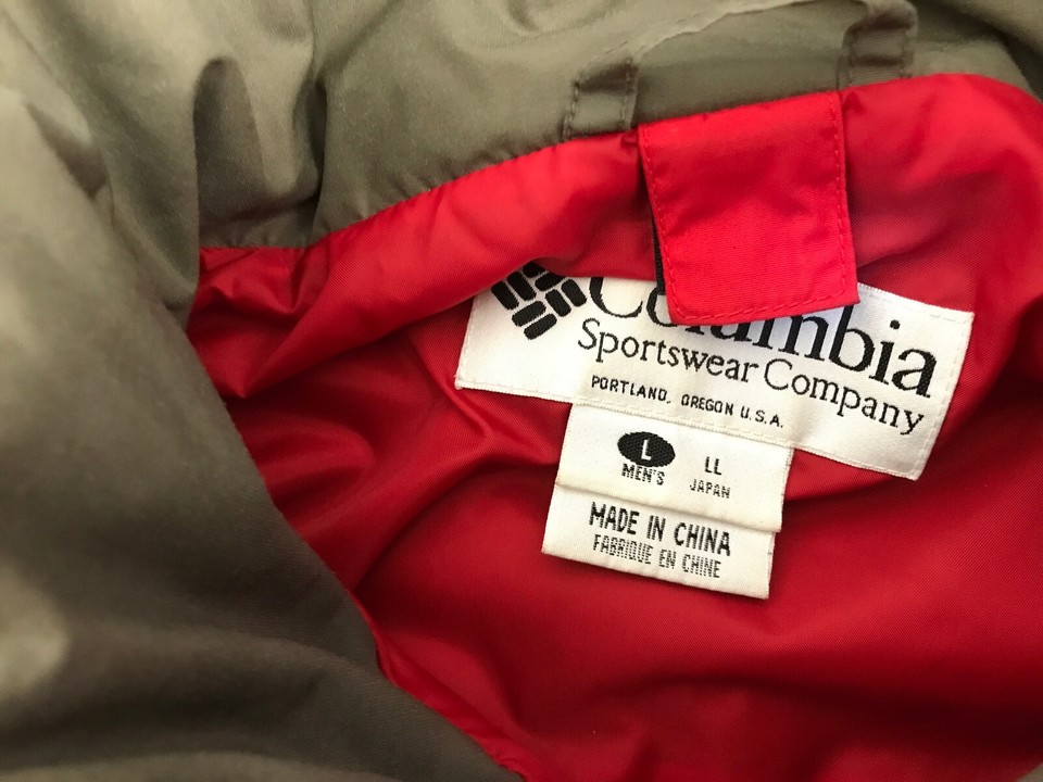 Men's Columbia Fire Ridge Red, Black, Gray Hooded Jacket Coat, Size ...