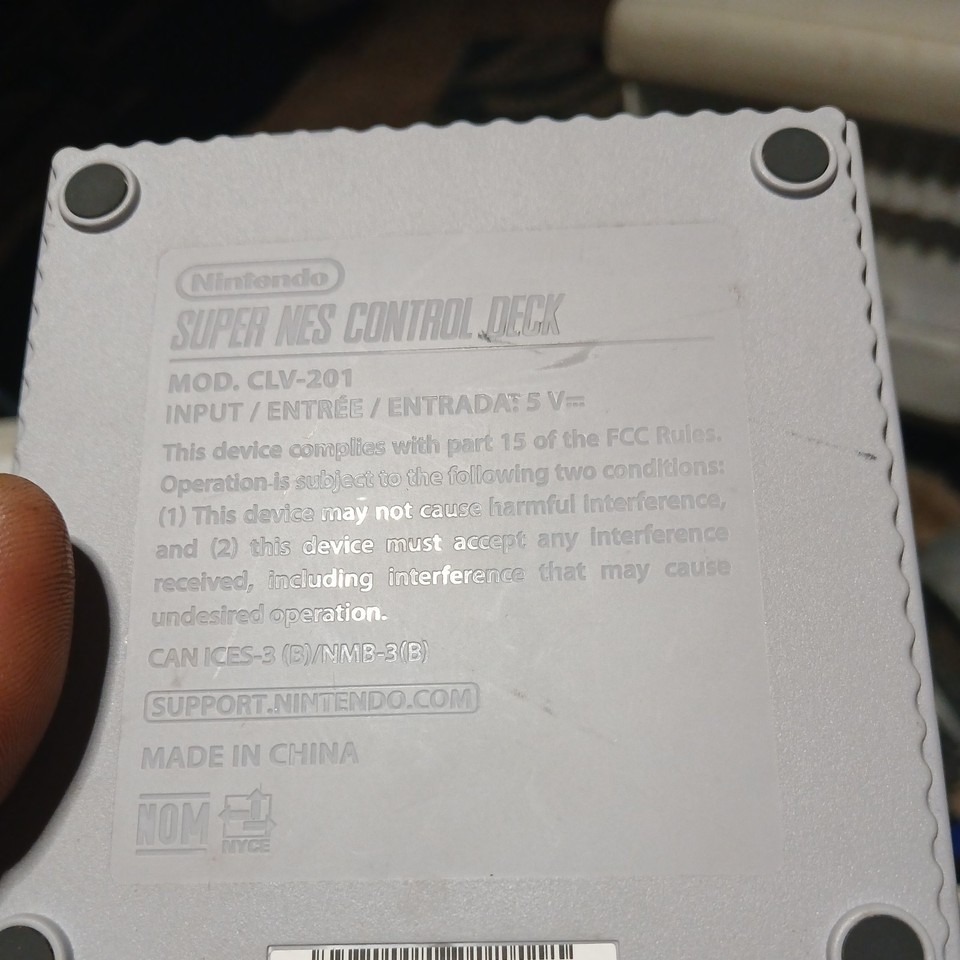 Super Nintendo SNES Mini Classic Console CLV-201 W/ 2 Controllers Cords ...