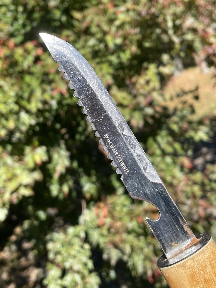 Mid-Century Retro Vintage Japanese Tanto Style Wooden Fixed Blade ...