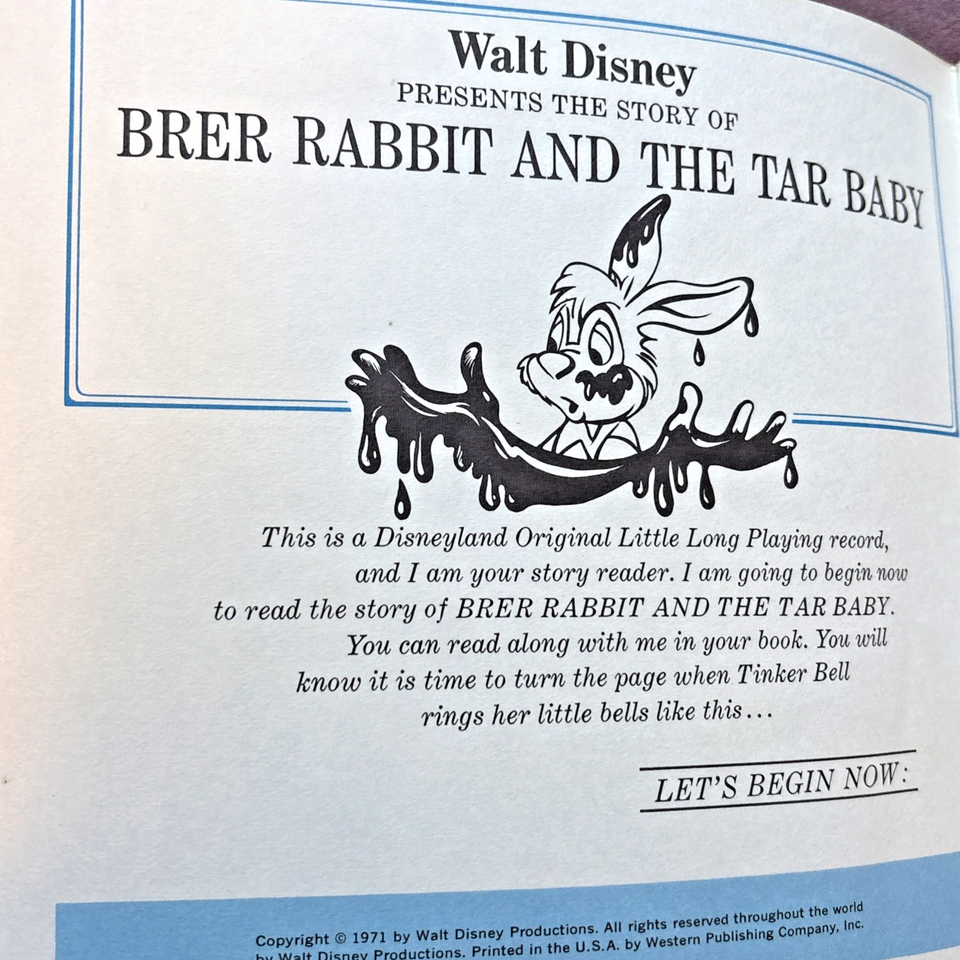 Walt Disney Brer Rabbit And The Baby 1971 Vinyl Record Book LP | eBay