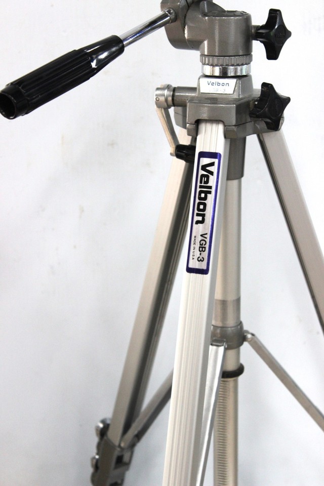 VELBON VGB-3 Photographer Aluminum Tripod w/Crank & 3-Way Pan/Tilt | eBay