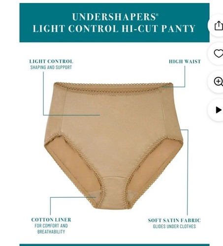 New 5XL/12Vanity Fair Radiant Undershapers PLUS Light Control Brief 3Pk ...