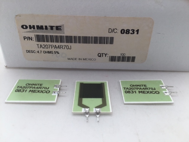 (5 pcs) TA207PA4R70J Ohmite, 7.5 Watt 4.7 Ohm 5%, High Power,Thick Film ...