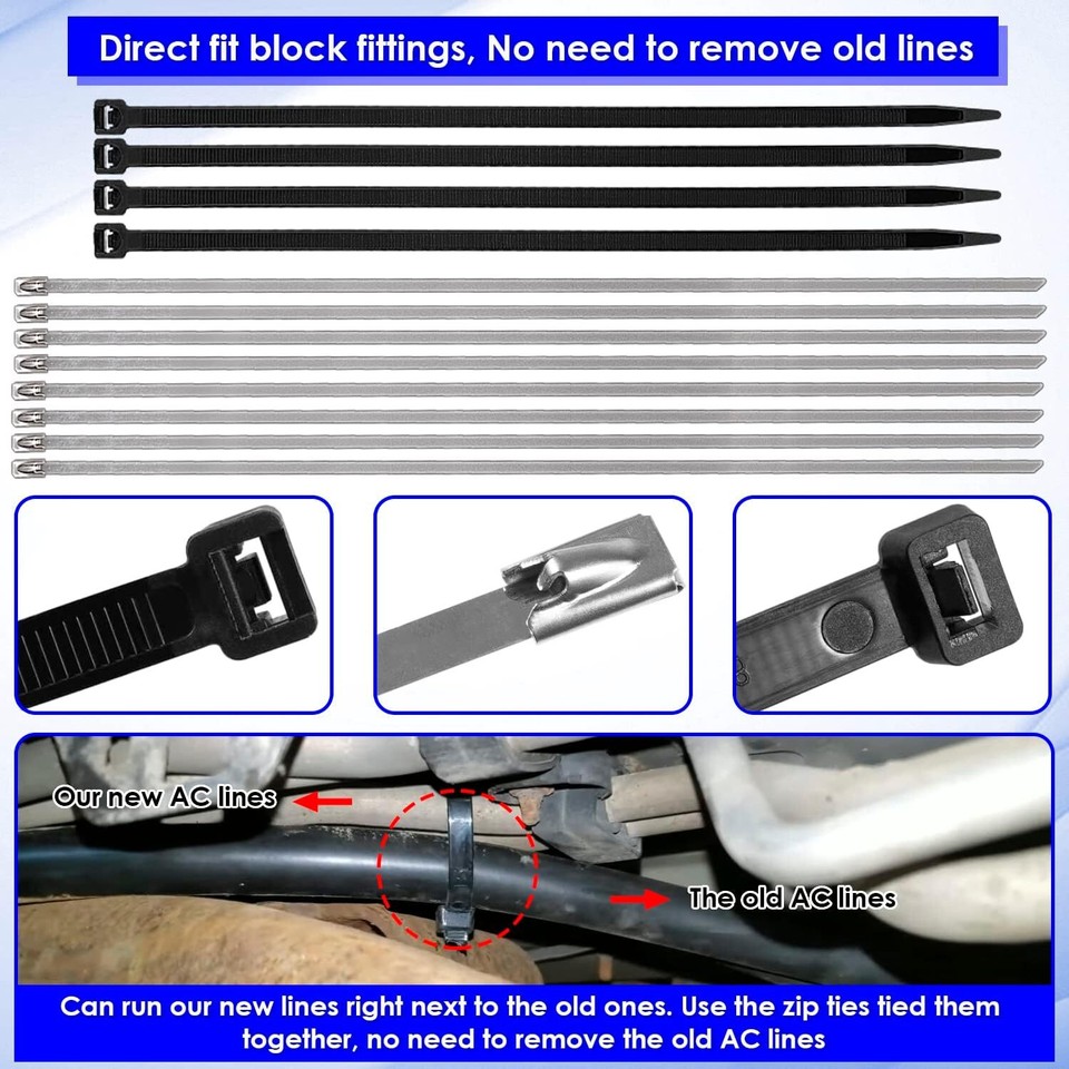 C4677 Rear Aux AC Line Set Air Conditioning Hose For 2008-2011 Dodge ...