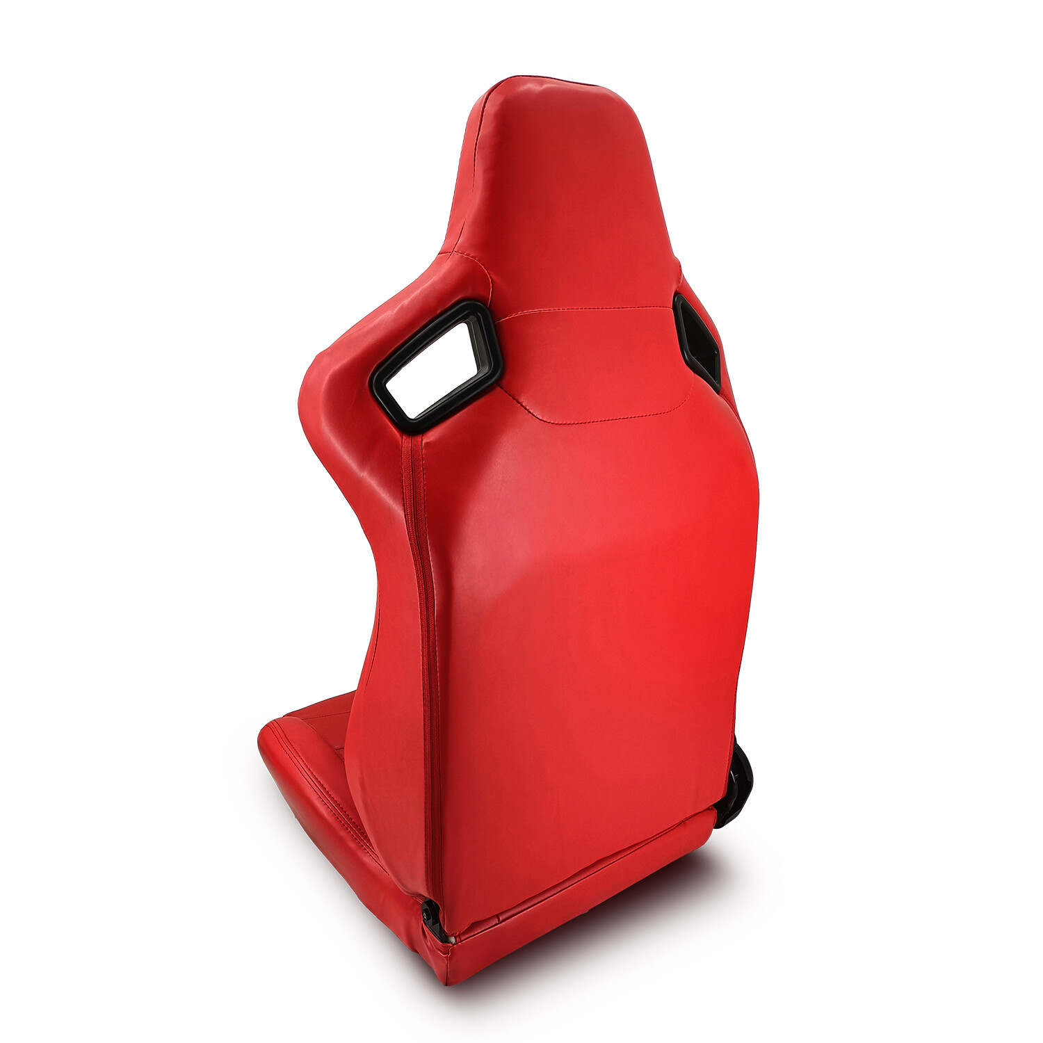 2 x RECLINABLE RED PVC LEATHER LEFT/RIGHT SPORT RACING SEATS | eBay