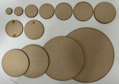 Wooden MDF Circles any Size with or without holes | eBay UK