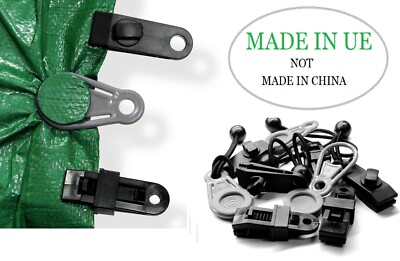 CLIPS 3 Types for TARPAULIN Heavy Duty Reusable / Camping / Caravan ...