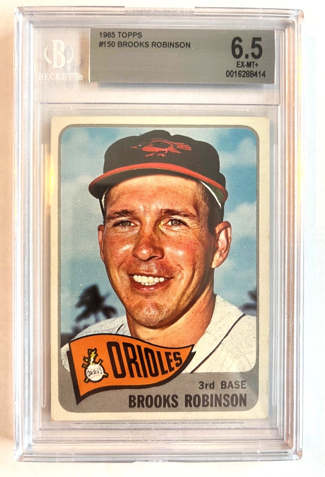 1965 TOPPS BROOKS ROBINSON CARD #150 BGS 6.5 BALTIMORE ORIOLES HOF EX ...