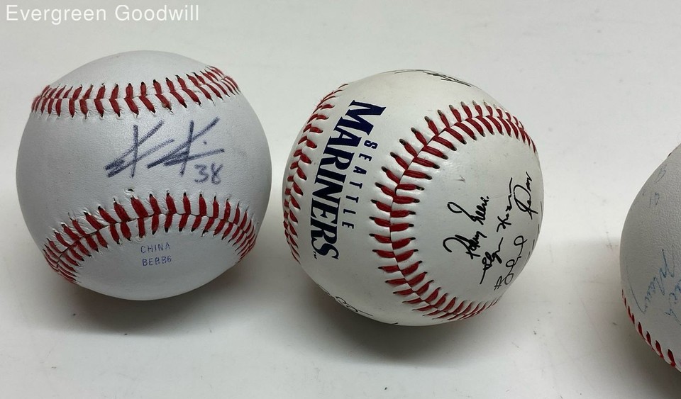 Mixed Lot of 4 Signed Baseballs Seattle Mariners & More | eBay