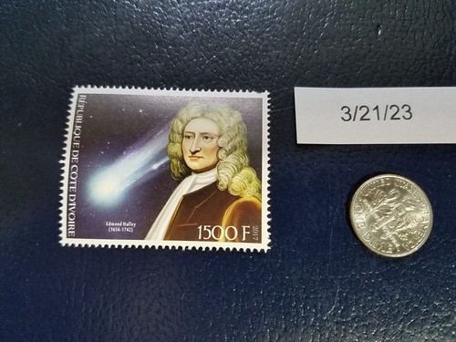 Edmond Halley English astronomer 2017 Republique De Cote Divoire Stamp ...
