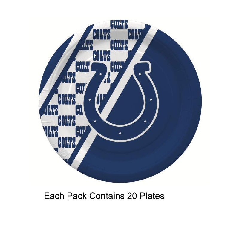 New 20pc NFL Disposable Party Supplies Paper Plates Indianapolis Colts ...