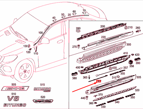 MERCEDES-BENZ GLE C292 Eingangsleuchte vorne links A1669060901 NEUES ...