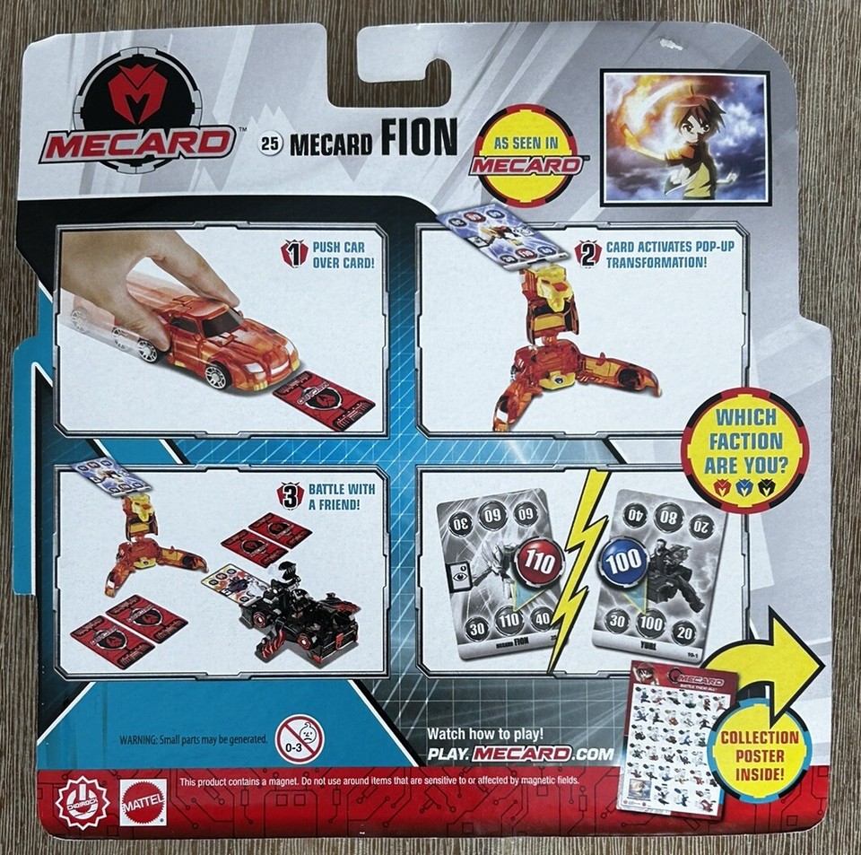 Mattel Mecard Deluxe Action Figure - MECARD FION Transforms with card ...