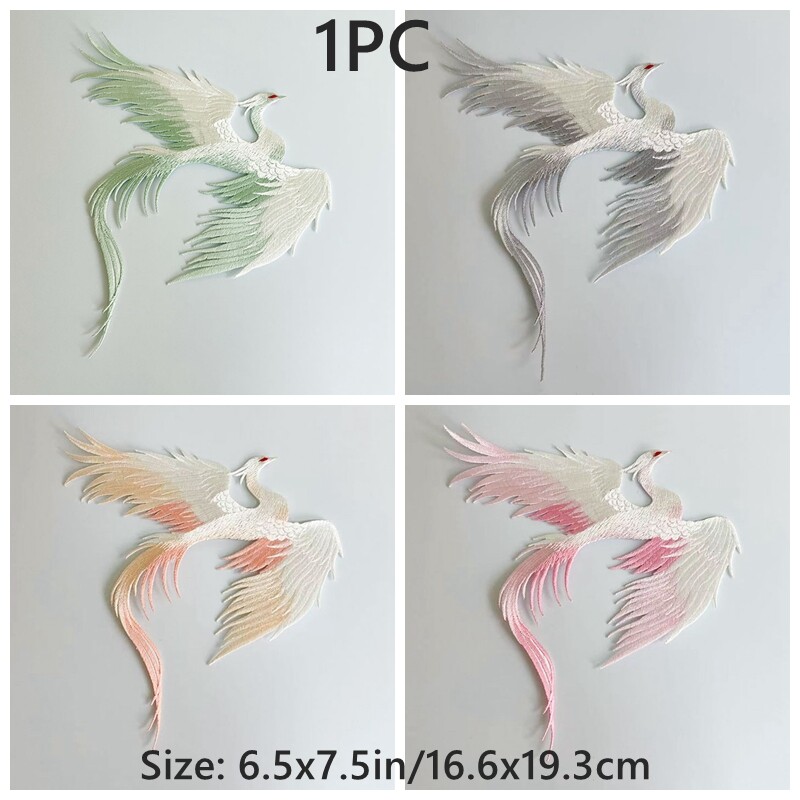 Chinese Phoenix Embroidery Applique Patch Sewing Trimming DIY Costume ...
