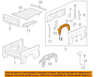 GM OEM 07-14 Sierra 1500 Pick Up Box Pick Up Box Components-Wheelhouse ...