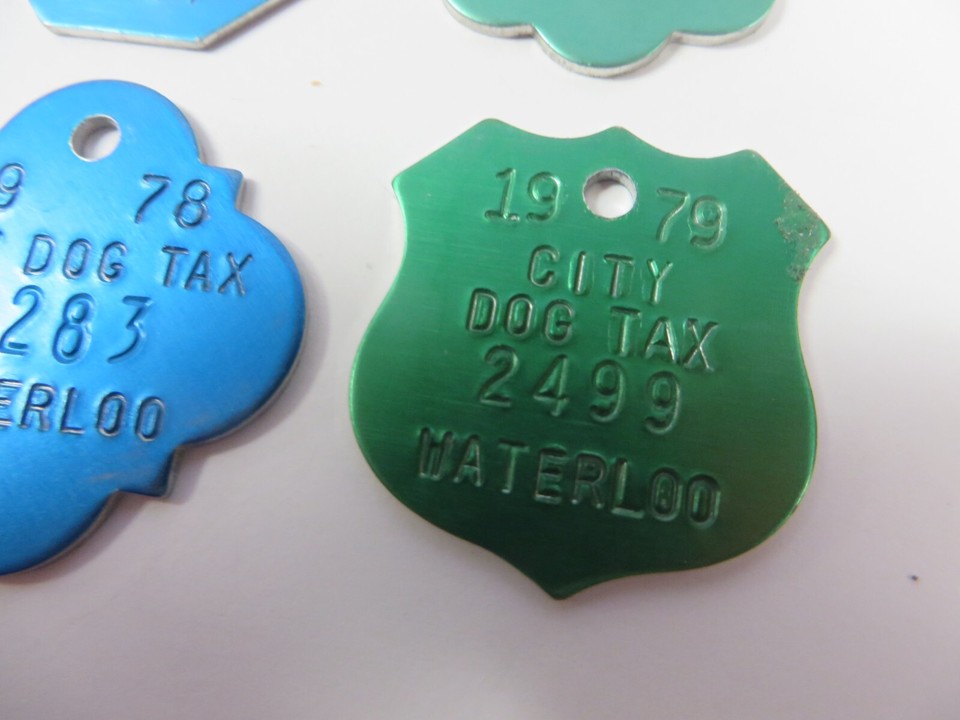 Vtg 1970's Lot Dog Tag License Tax Registration WATERLOO, IOWA Exonumia ...