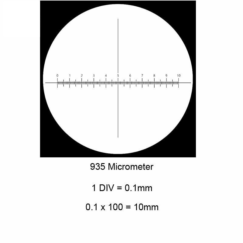 DIV 0.1mm Cross Micrometer Reticle Optical Glass Microscope Eyepiece ...