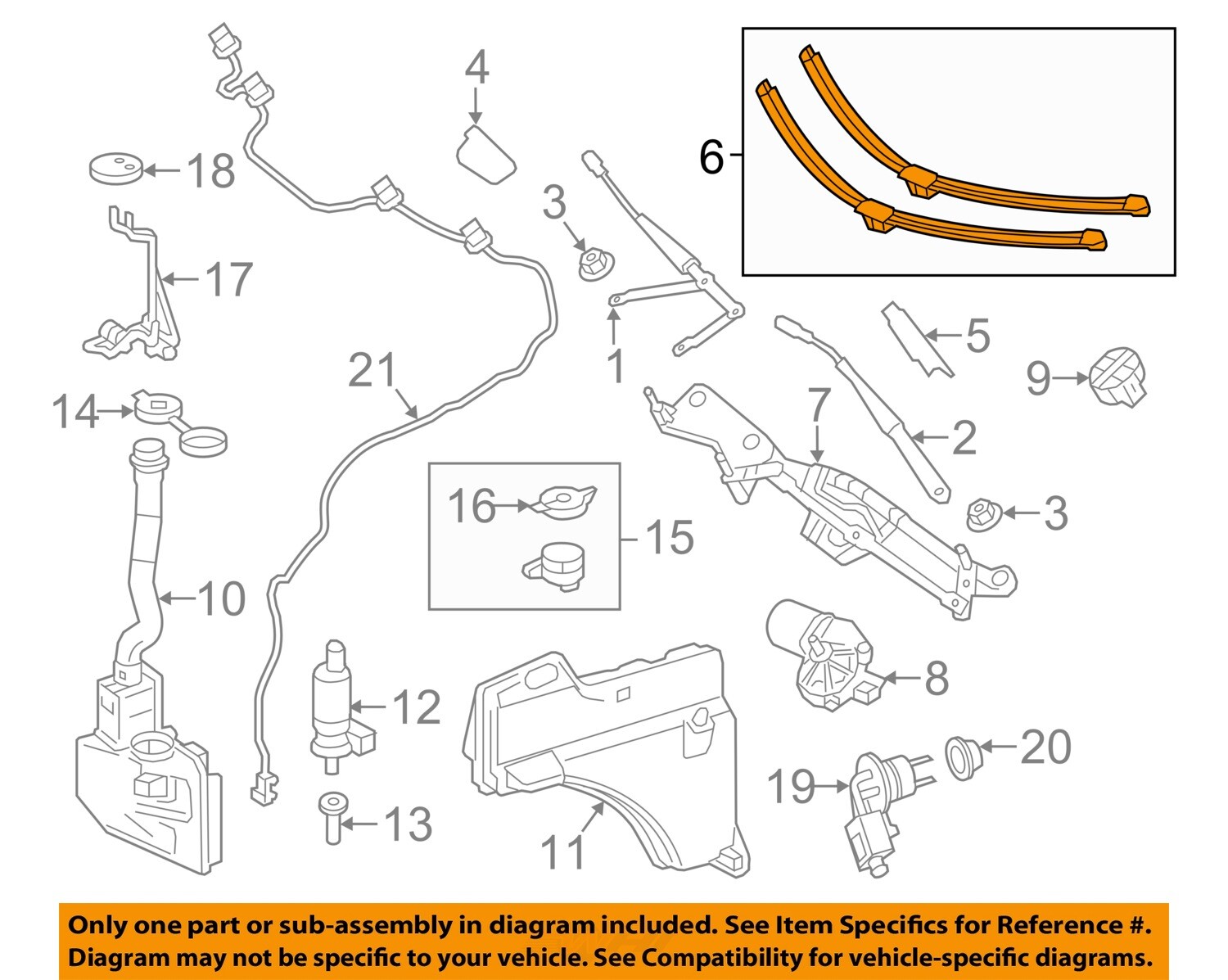 MERCEDES OEM 17-18 GLS63 AMG Wiper Washer-Windshield-Blade 1668207800 ...