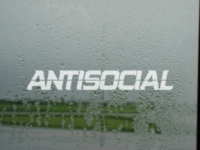 ANTISOCIAL , Anti Social Club Banner Car Van bumper stickers volvo ...