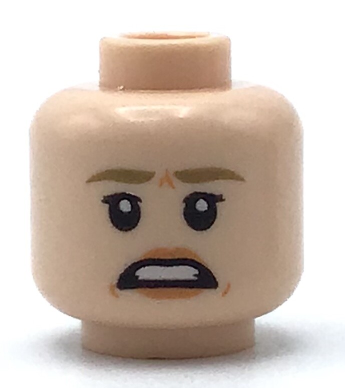 LEGO FEMALE HEAD PIECE MINIFIGURE BODY PART LIGHT NOUGAT TONE DUAL ...