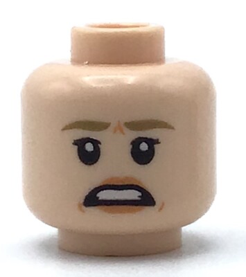 LEGO FEMALE HEAD PIECE MINIFIGURE BODY PART LIGHT NOUGAT TONE DUAL ...