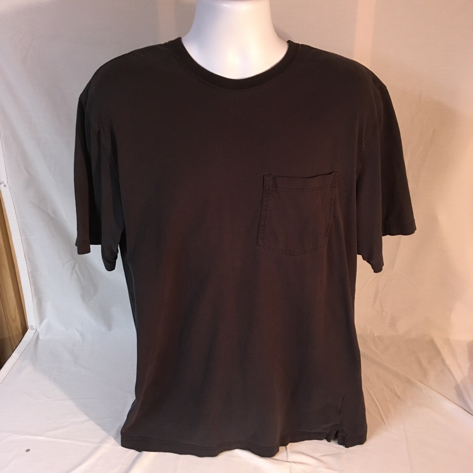 Duluth Trading Co Mens Longtail T-Shirt Black Pocket Large 100% Cotton ...