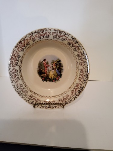 American Limoges Triumph Bowl 22K Gold Lace Trim Set of 2 Vintage ...