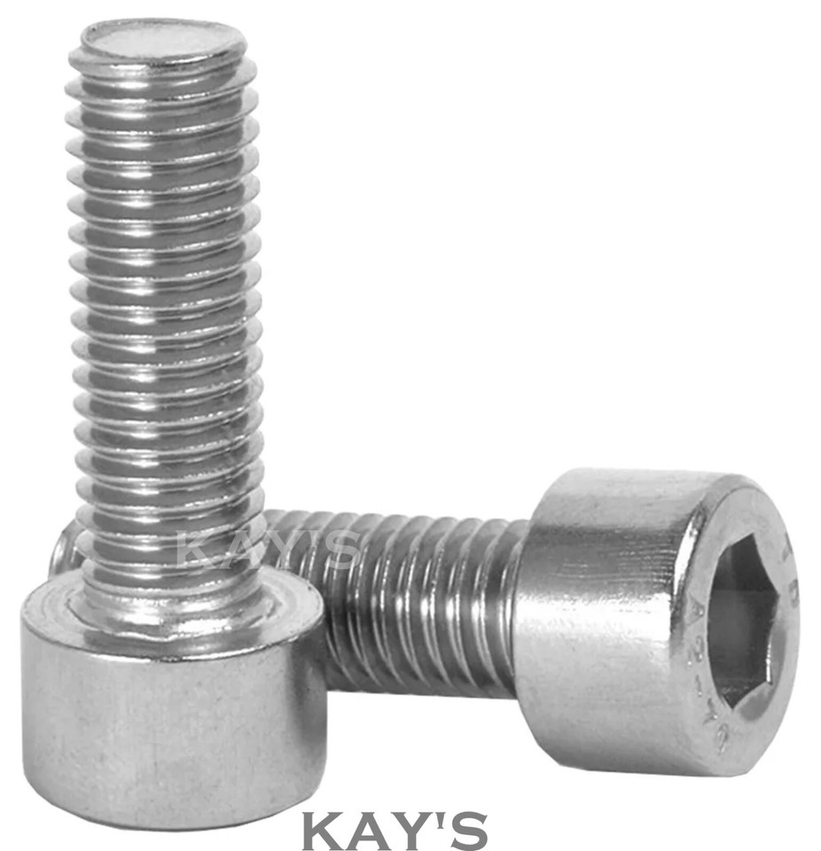 M10 (10mmØ) CAP SCREWS A2 STAINLESS STEEL HEXAGON SOCKET ALLEN KEY ...