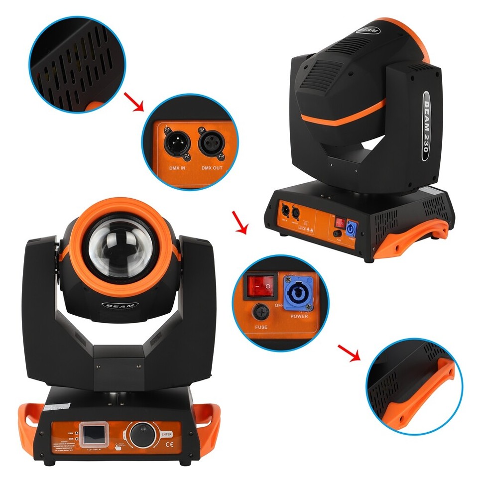 4PCS 230W 7R Sharpy Gobos Moving Head Beam Stage Lighting Zoom 16+8 ...