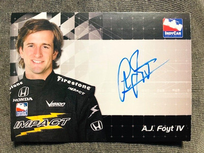 2007 Rittenhouse IRL Indy Car A.J. Foyt IV Rookie RC Auto Autograph ...