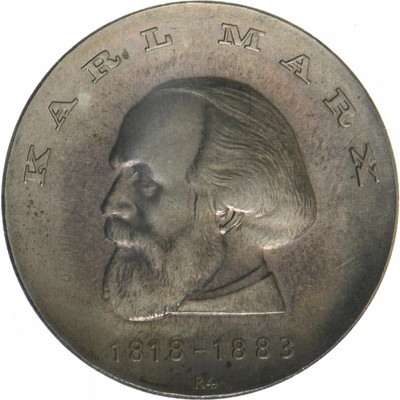 German Democratic Republic | 20 Mark Coin | Karl Marx | KM:21 | 1968 | eBay