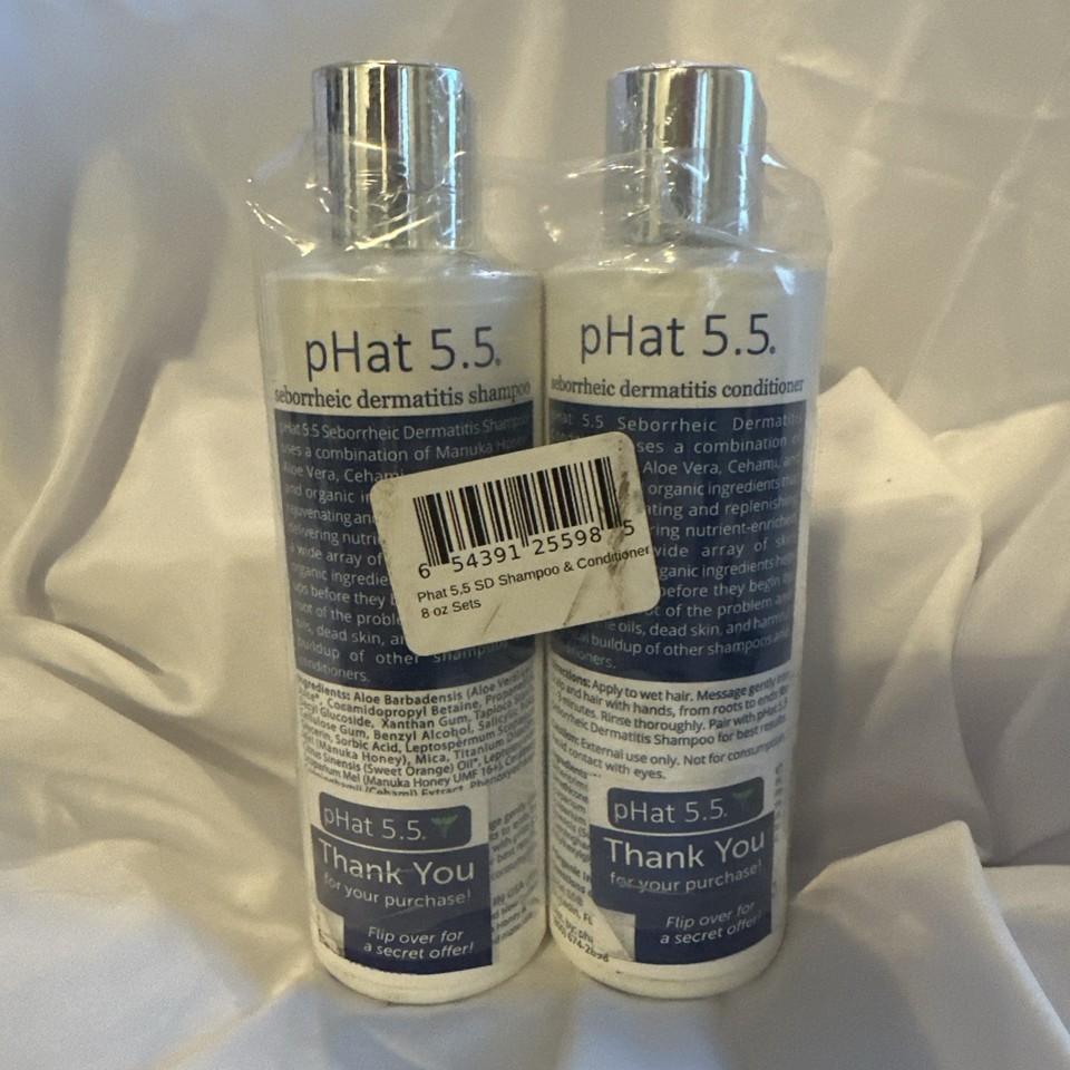 pHat 5.5 Makuna Honey Shampoo/Conditioner Seborrheic Dermatitis 8oz No ...