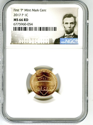2017 1ST ' P ' MINT MARK CENT UNION SHIELD NGC MS66 RD LINCOLN HIGH ...