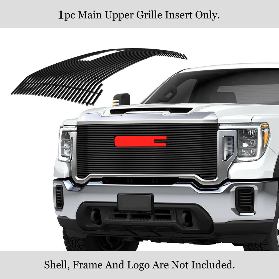 For 2020-2023 GMC Sierra 2500/3500 SLT/AT4 Upper Stainless Black Billet ...